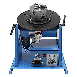 Hanchen Rotary Welding Positioner 0-90º 180mm Turntable Table Welder Positioner for Circle Welding 3.15" 80mm Chuck with CE Certificate