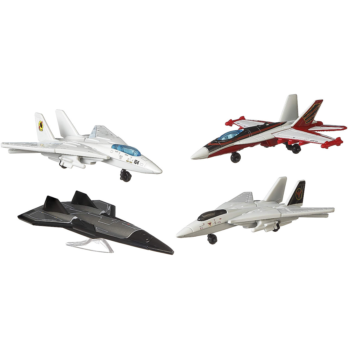Matchbox Sky Busters Top Gun Legends: Past and Present 4-Pack of Toy Aircraft from The Feature Film, Great Gift for Collectors & Fans of The Film & Kids 3 Years Old & Up
