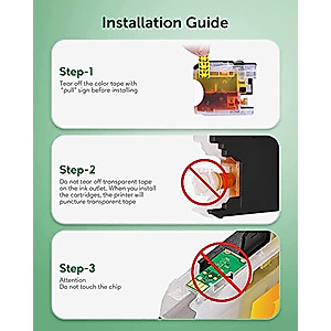Compatible LC103XL Ink Cartridge Replacement for Brother LC103 LC103XL LC101 LC101XL, Compatible for Brother MFC J870DW J450DW J470DW J650DW J4410DW J4510DW J4710DW J6720DW Printer (24 Packs)