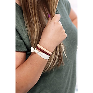 Kenz Laurenz Hair Ties Black Ponytail Holders - 20 Pack - No Crease Ouchless Elastic Styling Accessories Solid Pony Tail Holder Ribbon Bands