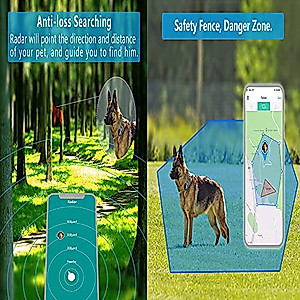 PetFon Pet GPS Tracker, No Monthly Fee, Real-Time Tracking Collar Device, APP Control For Dogs And Pets Activity Monitor(Only For Dog)