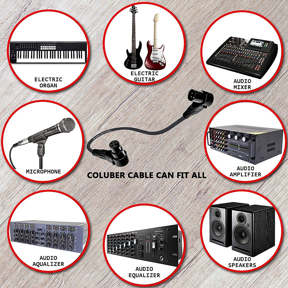 Balanced XLR Cable Right Angle Male to Right Angle Female - 1.5 Feet Black - Pro 3-Pin 90 Degree Microphone Connector for Audio Interface or Mixer for Live Performance & Recording