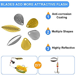 OROOTL Spinner Lure Making Kit, 246pcs Fishing Lure Making Kit Spinner Blades Fishing Pliers Lure Bodies Spinnerbait Shafts Treble Hooks Set Walleye Rig Making Supplies