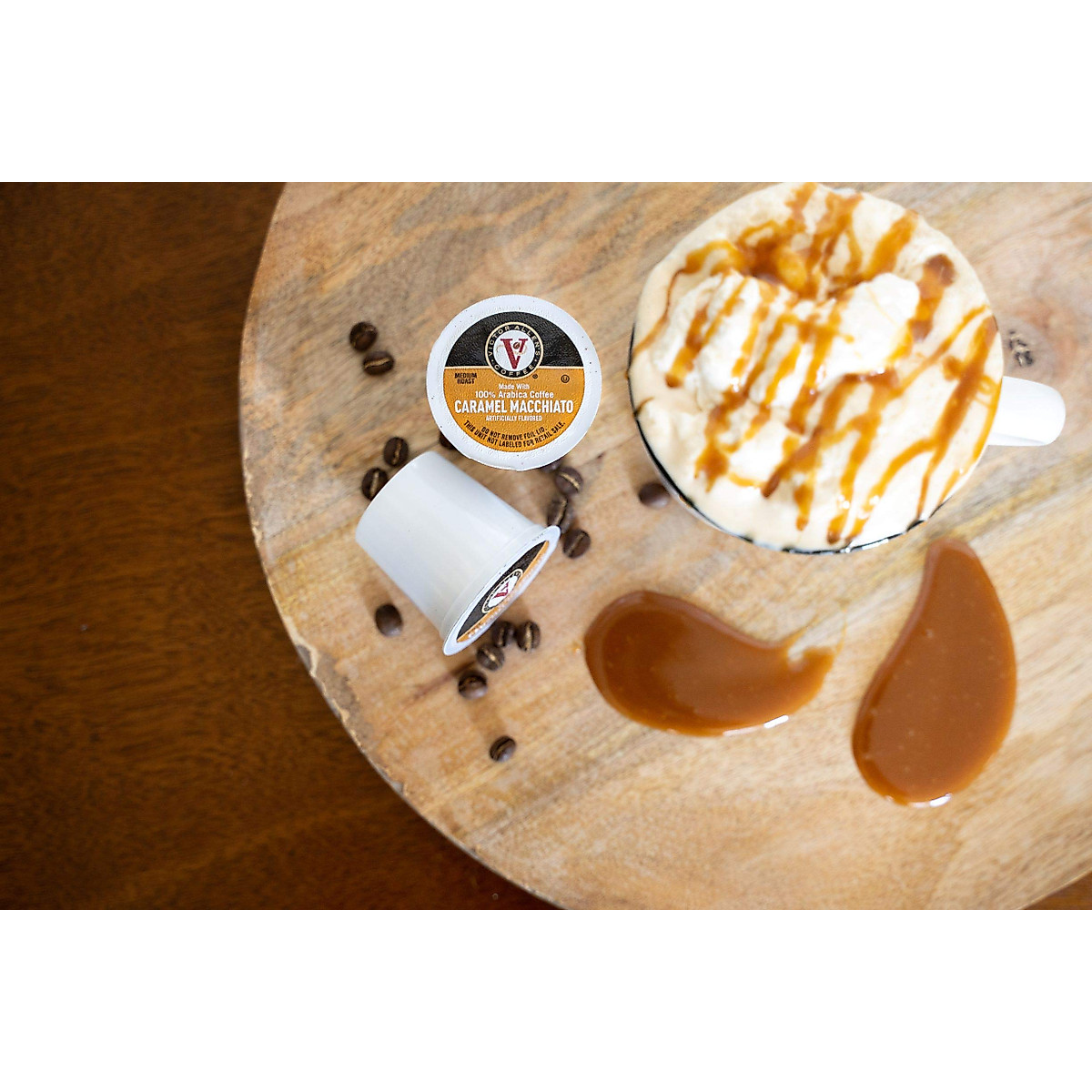 Victor Allen's Coffee Hawaiian Blend and Caramel Macchiato Single Serve K-Cup Coffee Pods | 80 Count