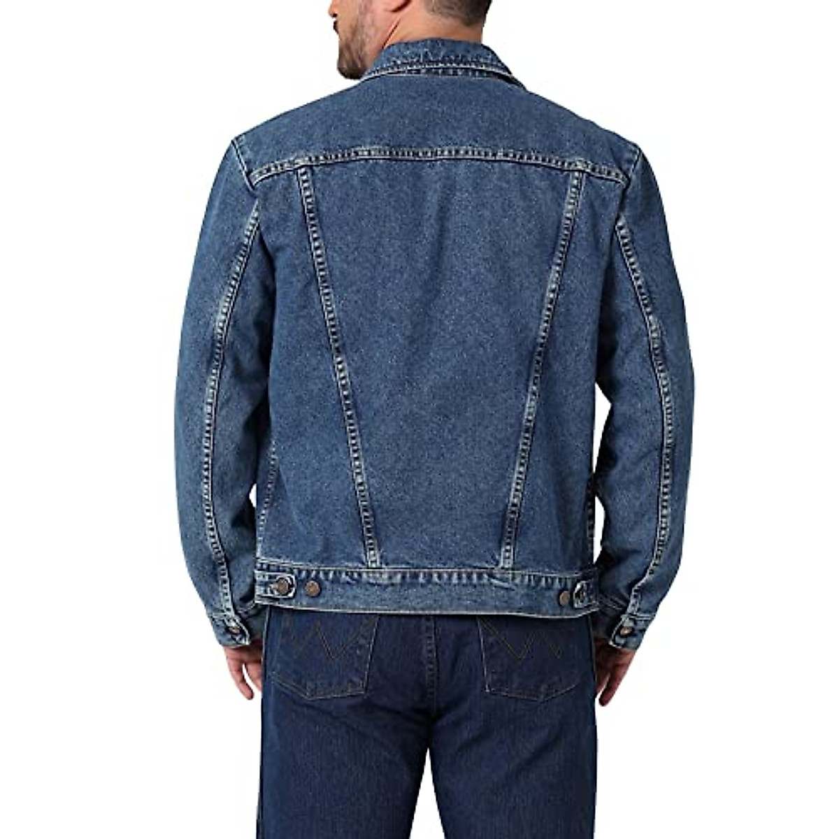 Wrangler Men's Cowboy Cut Western Unlined Denim Jacket, Stonewash, Large