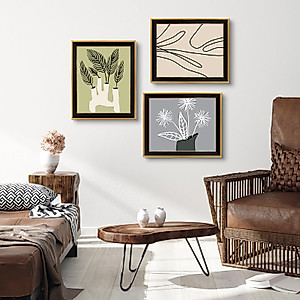 AUEAR,16x20 Picture Frame for 16x20 Photo Without Mat,Vintage Style,Wall Mounting (Black and Classic Gold)