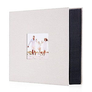 Artmag Fabric Photo Album 4x6 600 Large Capacity for Family Wedding Anniversary Linen Album Holds 600 Horizontal and Vertical Photos (600 Pockets, Beige)