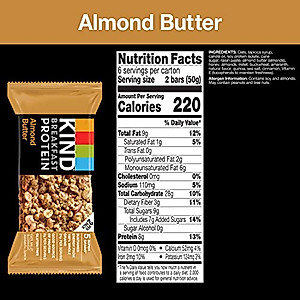 KIND Breakfast, Healthy Snack Bar, Almond Butter, Gluten Free Breakfast Bars, 8g Protein, 1.76 OZ Packs (6 Count)