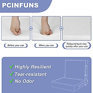 Pcinfuns Outdoor Deep Seat Cushions 24 x 24 Inch Chair Cushions for Patio Furniture,Thick 3 Inch Patio Pads with Removable Cover with Handle & Adjustable Straps for Patio,Yard,Garden,Deep Blue