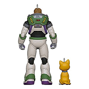 Hallmark Keepsake Christmas Ornament 2022, Disney/Pixar Lightyear Buzz Lightyear and Sox, Set of 2