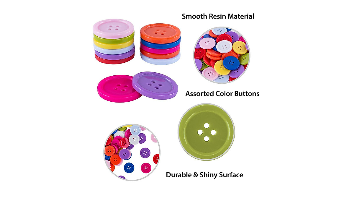 100 Assorted 1-Inch Buttons for Crafts & Fashion | Super Z Outlet