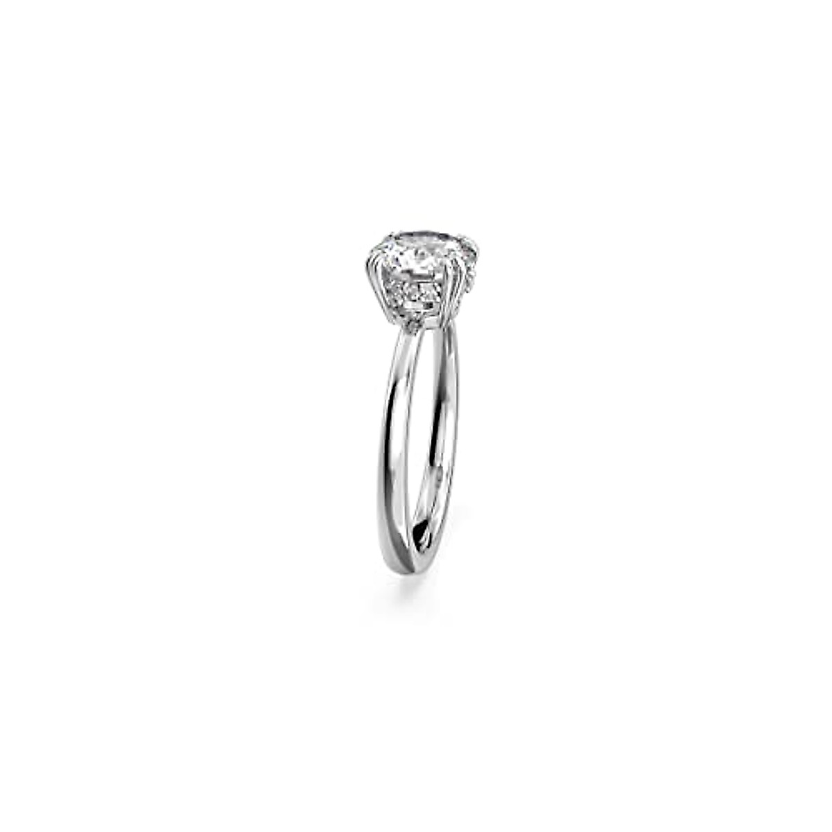 SWAROVSKI Stilla Double Prong Ring, White Crystals on a Rhodium Finish Setting, Part of the Constella Collection, EU Size 52; US Size 6