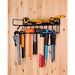 UNITEDPOWER Wall Mounted Power Tool Organizer Holder, Heavy Duty Utility Storage Rack for Battery Powered Hand Tools, Cordless Drill Rack and Tool Shelf w/Compact Design, Perfect for Father's Day