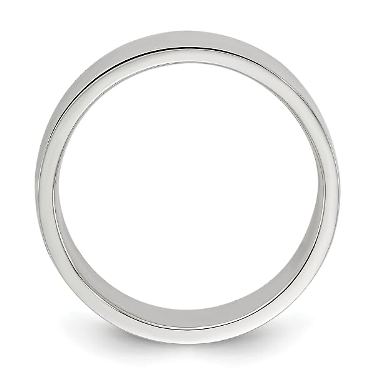 IceCarats 925 Sterling Silver 6mm Plain Classic Wedding Band Ring Size 7