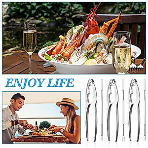 41 Pcs Seafood Tools Set Including Lobster Crackers, Stainless Steel Seafood Forks and Storage Bag, Nut Cracker Set Lobster Crackers Opener Shellfish for Kitchen Seafood Party Supplies