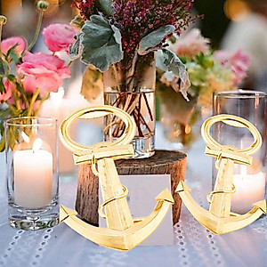 Bodosac Awtlife 30 Pcs Gold Anchor Bottle Openers Baby Shower with Bag Gifts for Guests Wedding Party Favors
