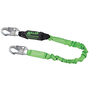 Miller by Honeywell 913SS-Z7/6FTGN Stretchstop Lanyard, Green