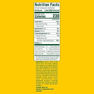 belVita Cinnamon Brown Sugar Breakfast Biscuits, Value Pack, 12 Packs (4 Biscuits Per Pack)