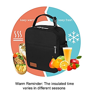 HABOPET Lunch Box for Men & Women Durable Lunch Bag for Adults & Kids Reusable Small Lunchbox Black