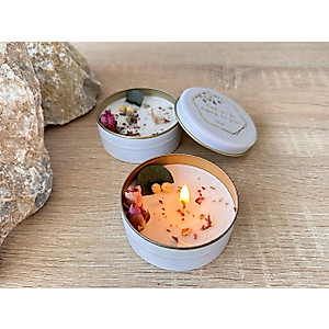 Scented Mixed Flower Candle Favors - Personalized for Weddings, Bridal Showers, Baby Showers, Birthdays (10-20-30-40-50-100 PCS in Bulk)