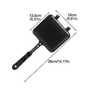 GEZICHTA Grilled Sandwich Panini Maker Mini Waffle Maker Panini Hot Sandwich Maker Pan Nonstick Double Sided Frying Pan Home Kitchen Breakfast Machine