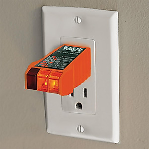 Klein Tools NCVT2PKIT Non-Contact Voltage Tester with Outlet Tester, 12-48V AC or 48 - 1000V AC Dual Range for Broad Application