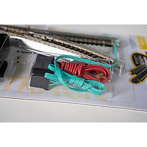 Bachmann Trains - Snap-Fit E-Z TRACK REMOTE TURNOUT - RIGHT (1/card) - NICKEL SILVER Rail With Grey Roadbed - N Scale, 8