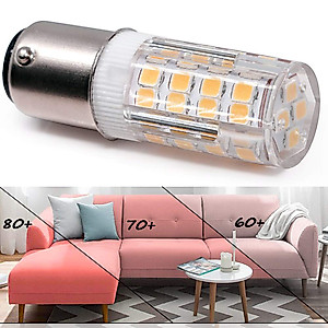LED BA15D Corn Bulb, Ba15d Double Contact Bayonet Base, 5w 50W Equivalent 120 Volts, Dimmable 500lumens（2 Pack)