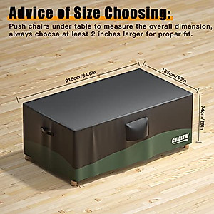 CHICLEW Outdoor Patio Furniture Cover Waterproof, Rectangular 91" L×63" W×32" H Outdoor Sectional Cover with Air Vent, Anti-UV and Windproof, Durable 420D Polyester Fabric (85”L×53”W×29”H)