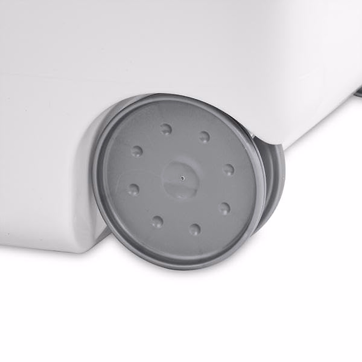 Wheeled Laundry Hamper White with Retractable Handle Large Portable Rolling Laundry Basket With Lid For Dirty Clothes - Made In USA