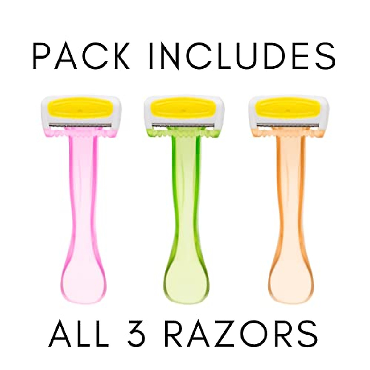 Tinkle Bikini Trimmer | 3 Packs of 3 Razors Each | Moisture Strip Razor for Sensitive Areas | Total 9 Razors