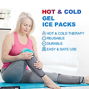 Tutmyrea Ice Packs for Injuries Reusable, 8 Pack Soft Gel Pack, Hot and Cold Compress, Ice Pack for Kids Boo Boo, Cold Packs for Injuries, Migraines, First Aid, Pain Relief, Wisdom Teeth