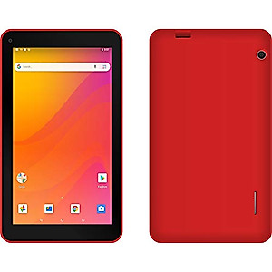 Ematic 7" Android 8 1 Tablet, Go Edition, Google Play, Touchscreen, Durable, On-The-Go, Red