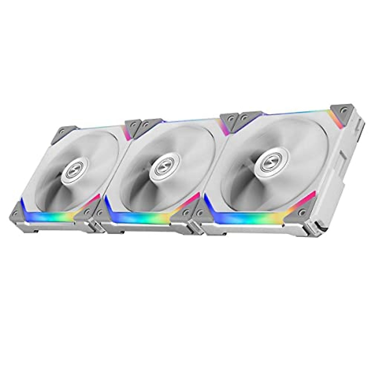Lian-Li UNI FAN SL120 Revolutionized Daisy-Chain 120mm ARGB Fan, White, 3-Pack