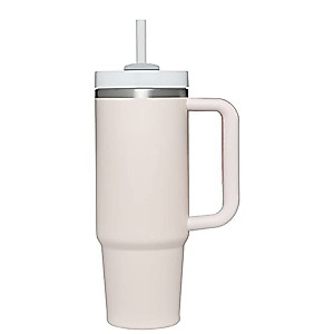 ANNA QUEEN 40 oz Tumbler With Handle and Straw,Stainless Steel Vacuum Insulated Tumbler Travel Mug Water Bottle Cup for Water Iced Tea Coffee Smoothie Car, Beverages Idea(Hot Pink)