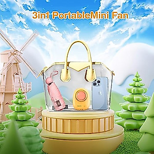 Veeool Kids Neck Fan, Portable Fan for Kids Women, 2000mAh Safe Bladeless Fan Hanging Waist Fan with Adjustable Lanyard, Personal Fan Gifts for Kids, 3 Speeds, Lightweight, Compact, Hands Free