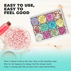 Floroma Aromatherapy Shower Steamers - Variety Set Of 12x Shower Bombs With Essential Oils For Relaxation. Shower Bomb Melts For Women Who Has Everything. Shower Steamer Tablets (Fizzies) For Home Spa