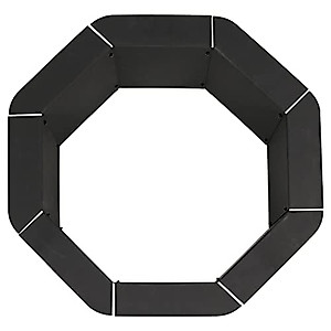 Sunnydaze 2.2mm Thick Steel Above-/In-Ground Octagon Fire Pit Insert - 38 Inches W