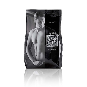 Italwax Pour Homme - 1kg / 2.2lb - Hard wax beads for hair removal - Special for man - Natural formulation - Easily removes coarse hairs - Ideal for barber shops