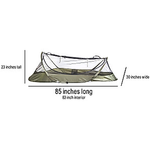Bivy Tent Sleeping Net System for Outdoors, Camping, Home and Mesh Protection (OD Green)