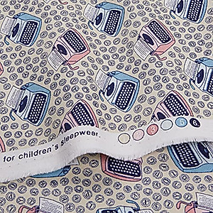 Literary Typewriters Cream, Fabric by The Yard