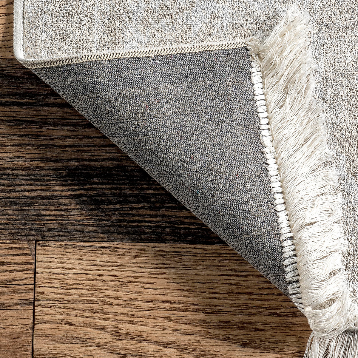 nuLOOM Elyse Vintage Floral Fringe Runner Rug, 2' 8" x 8', Ivory