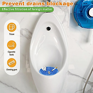Urinal Screens Deodorizer 50 Pack, Urinal Screen Anti-splash Anti-clogging, for Public Restrooms, Bathrooms, Restaurants, Offices, Schools, 25 Pack Blue & 25 Pack Orange