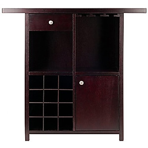 Winsome Macon Bar Wine Cabinet, Espresso