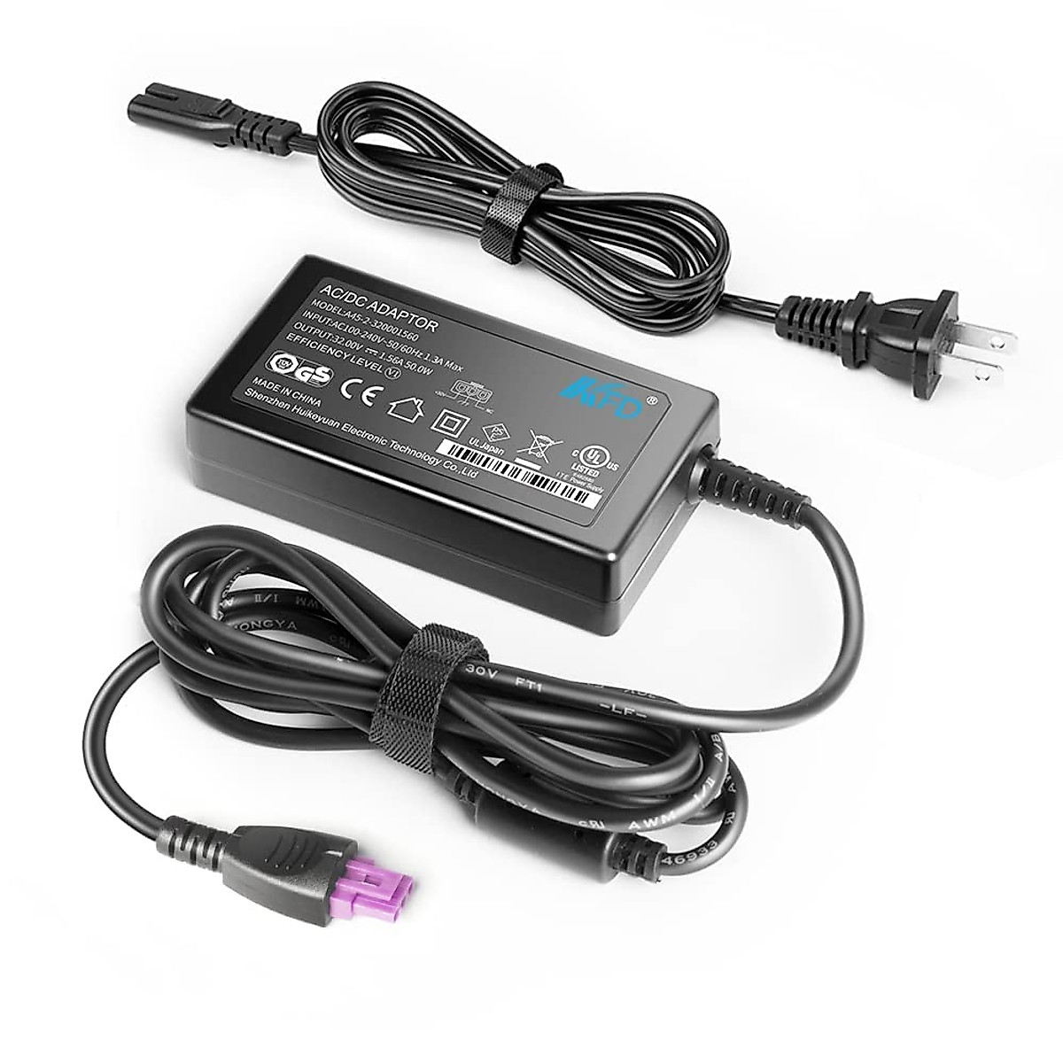 KFD AC Adapter 32V 1560MA for 0957-2271 0957-2269 0957-2286 HP OfficeJet 1315 2620 2645 3055 3515 4500 5500 6000 6200 6500 7500A C5180 C7280 J4660 DeskJet 3940; HP B210 C309 a, g, C310 C2780 Printer