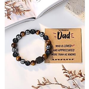 TONY & SANDY Dad Gifts, Dad Gifts for Birthday Christmas, Best Ever Dad to My Dad Bracelet Men Presents Stocking Stuffers Daddy Who Wants Nothing from Wife Son