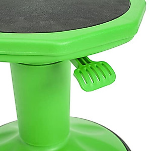 Flash Furniture Carter Adjustable Kids Flexible Active Stool for Classroom and Home with Non-Skid Bottom, 14"-18" Seat Height, Set of 1, Green