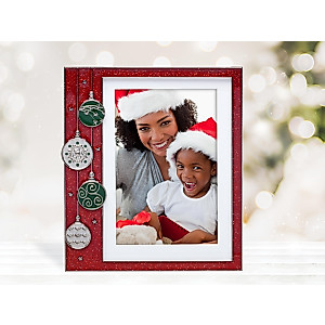 Neil Enterprises Inc. Red Ornament Pewter Picture Frame