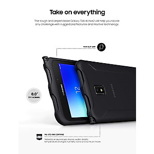 Samsung Galaxy Tab Active2 Water-Resistant 8” Rugged Tablet | 32GB & WiFi | with HD Camera and Biometric Security (SM-T390NZKEXAR), Black (Renewed)