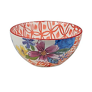 Certified International Flower Power 6.25"All Purpose Bowls, Set of 6 Assorted Designs,
